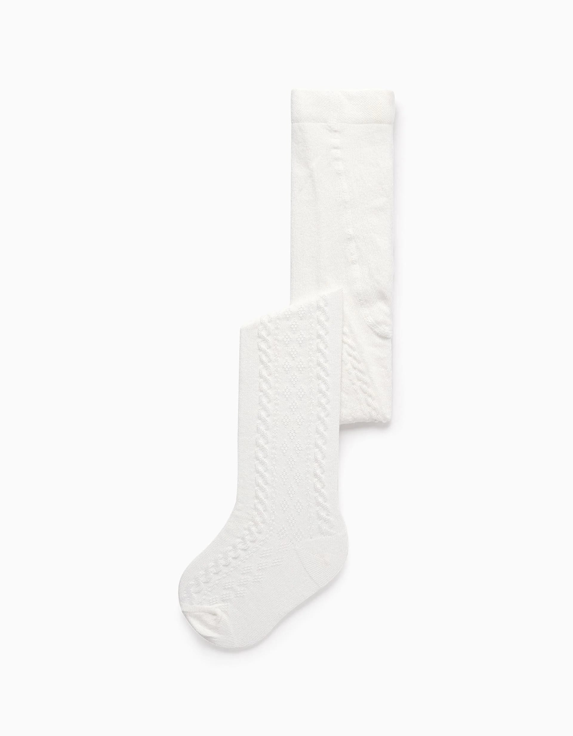 Collants texturés bébé fille, blanc – Podiumbrand